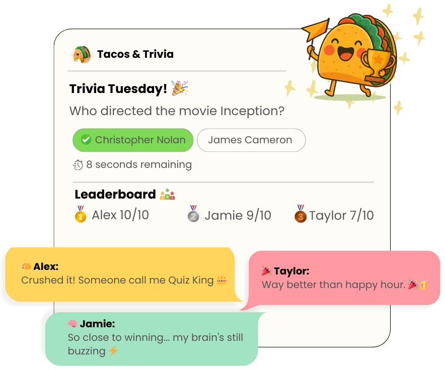 Tacos & Trivia - Fun Slack Games For Happier Teams